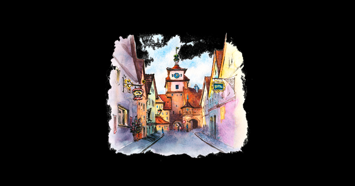 Rothenburg ob der Tauber, Bavaria - White Tower - Magnet | TeePublic