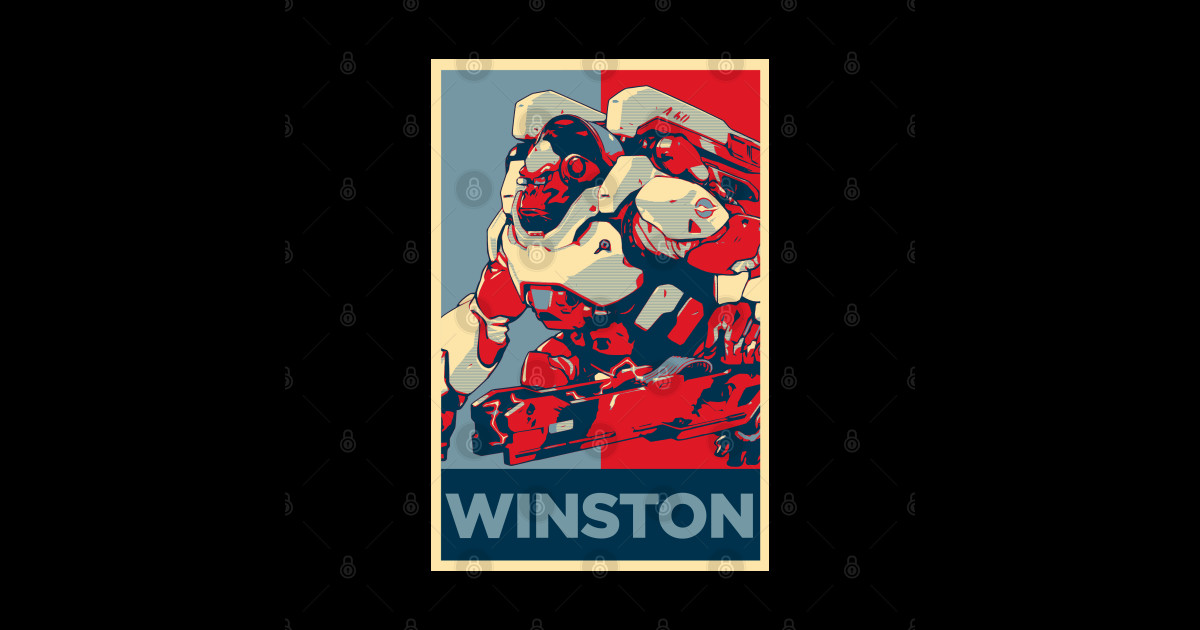 Winston Poster - Overwatch - Sticker | TeePublic