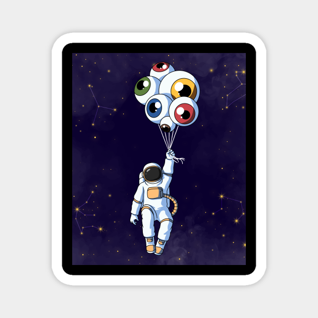Weirdcore Aesthetic Astronaut Eyeball Balloons - Weirdcore - Magnet ...