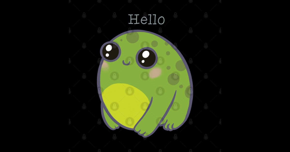 Hello Frog - Frog - Sticker | TeePublic