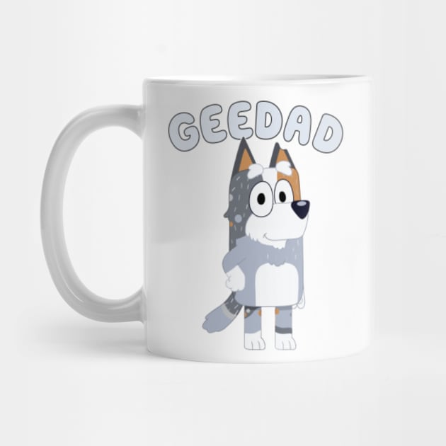 Vintage Cartoon Geedad Bluey Happy Birthday Fathers Day - Bluey - Mug ...
