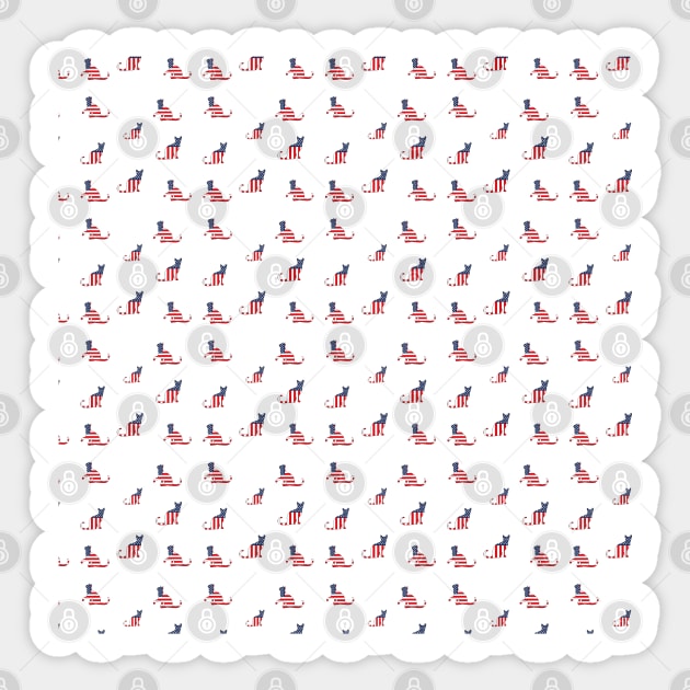 USA Flag Cats - Usa Flag Cats - Sticker | TeePublic