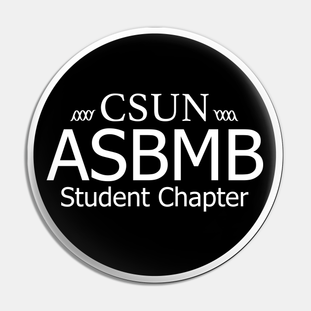 ASBMB Logo (White Print) - Asbmb - Pin | TeePublic