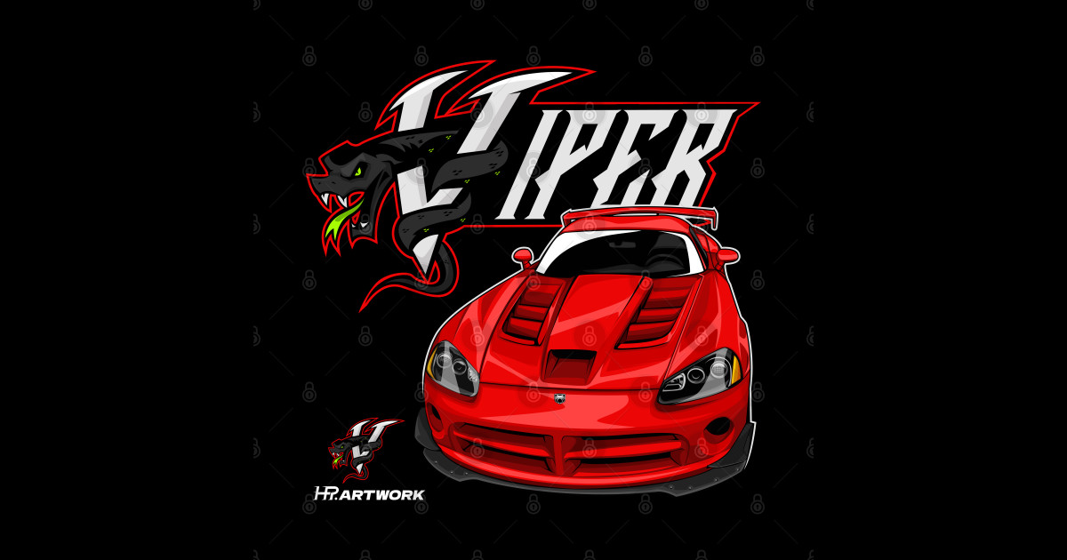 DODGE VIPER SRT 10-RED - Dodge Viper - Sticker | TeePublic