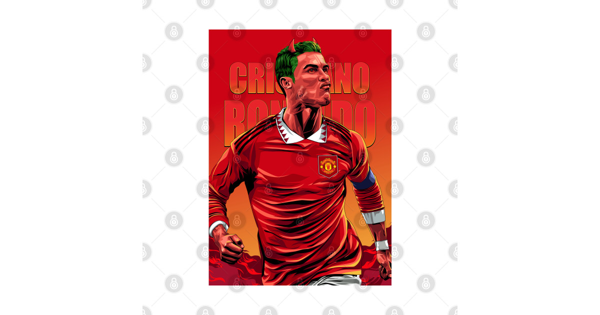 Crimson Fury: Illustrating Cristiano Ronaldo as the Red Devil ...