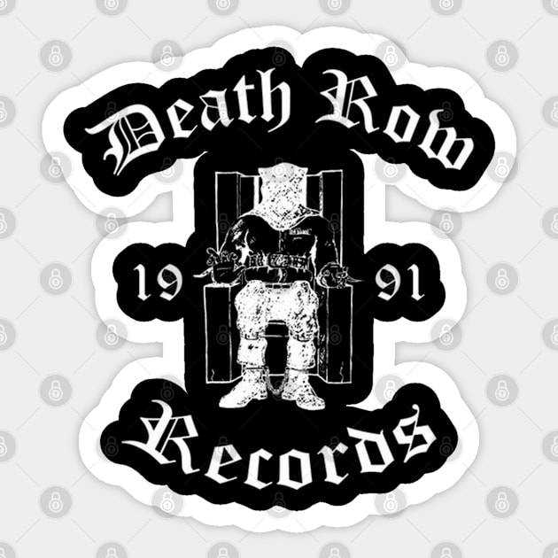 Death Row Record Label // Kanji - Music Record - Sticker | TeePublic