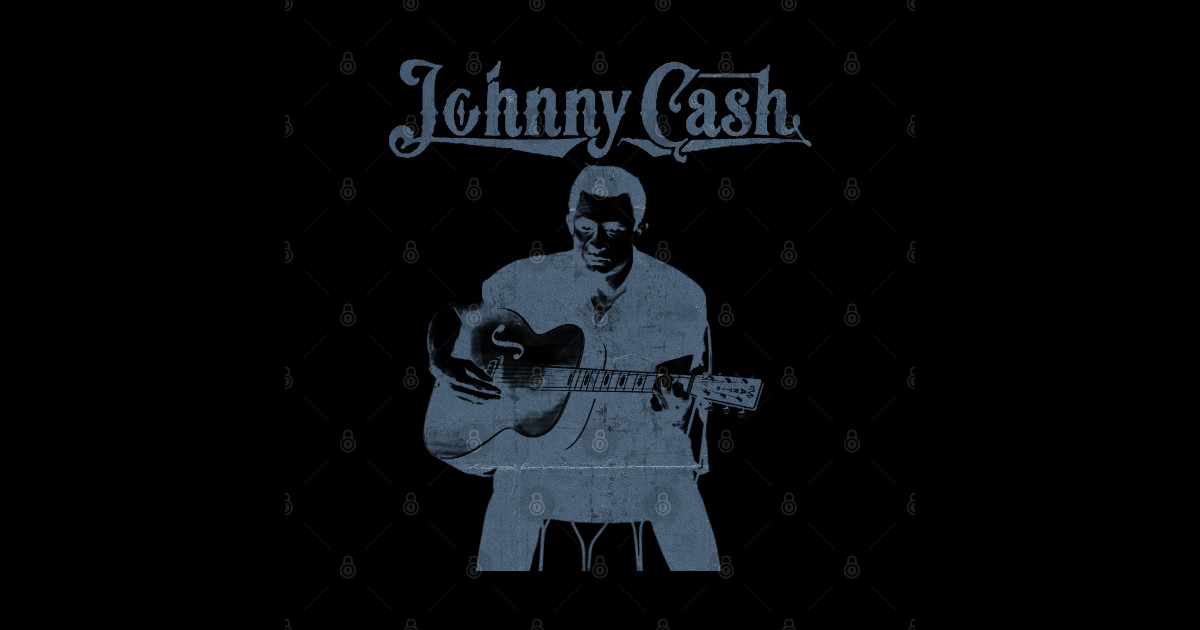 Johnny Cash - Blue Vintage Color - Johnny Cash - Sticker | TeePublic