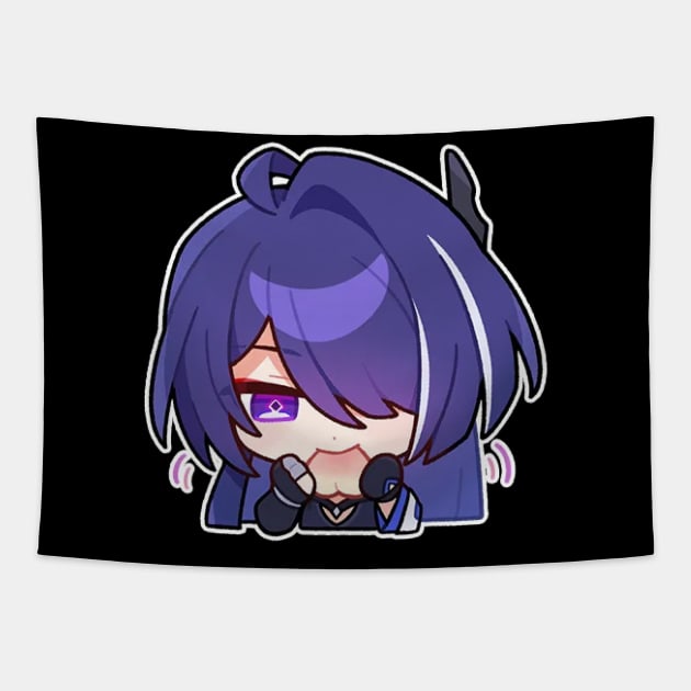Honkai Star Rail Chibi Acheron - Honkai Star Rail - Tapestry | TeePublic