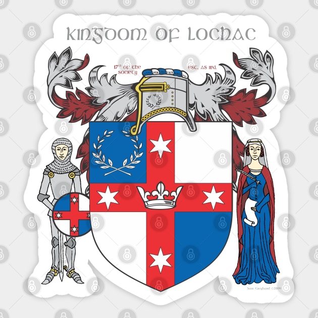 Kingdom of Lochac - Lochac - Sticker | TeePublic