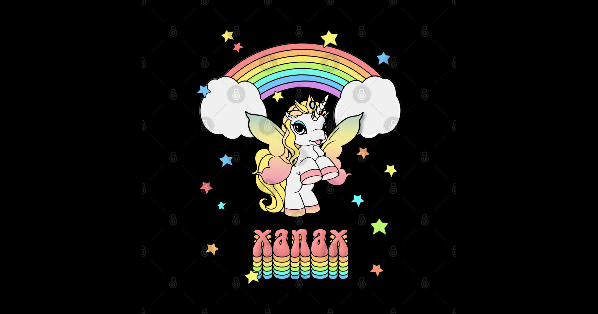Xanax Rainbow High Unicorn - Drugs - Sticker | TeePublic
