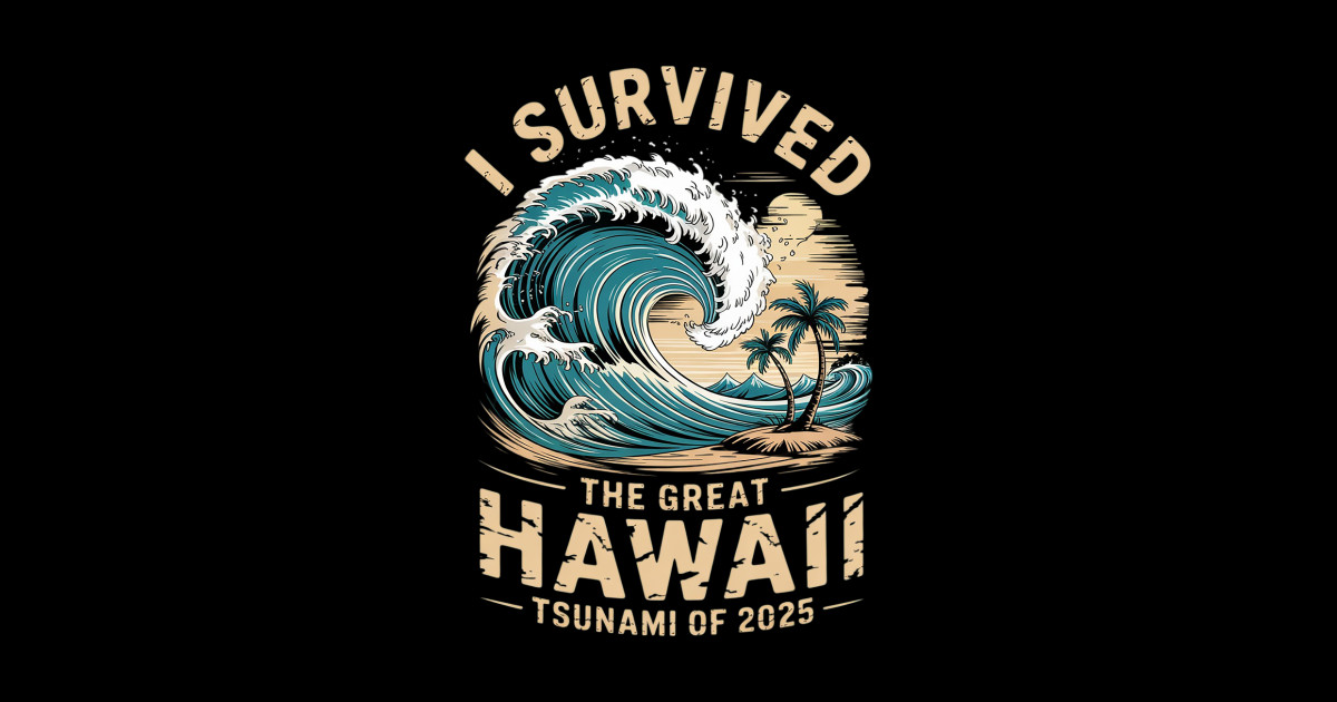 I Survived The Great Hawaii Tsunami of 2025 Saying1 - I Survived The ...