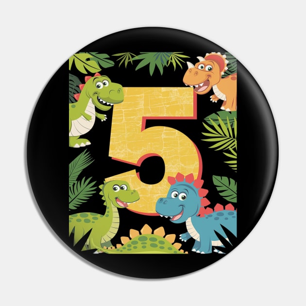 Kids 5th Birthday 5 Years Old Boy T Rex Dinosaur Dino - Kids 5th Birthday 5 Years Old Boy T Rex ...