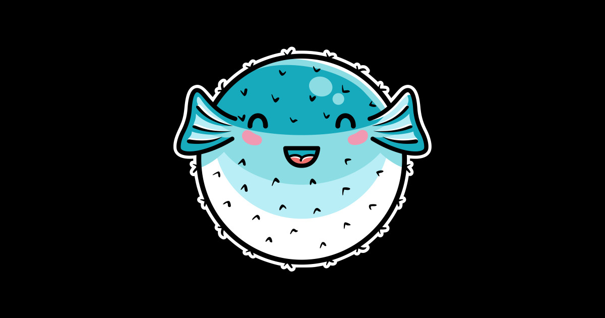 Kawaii Cute Puffer Fish - Puffer Fish - Posters and Art Prints | TeePublic