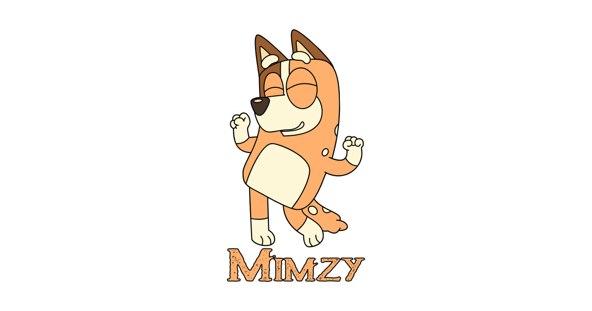 Cute Bluey Mimzy Vintage Cartoon - Bluey - T-Shirt | TeePublic