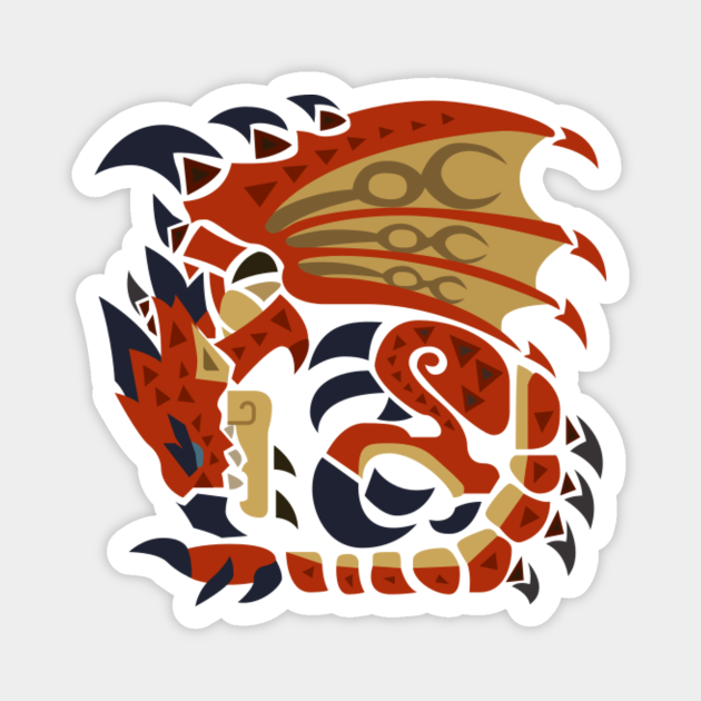 Rathalos Icon - Monster Hunter World - Monster Hunter - Magnet | TeePublic