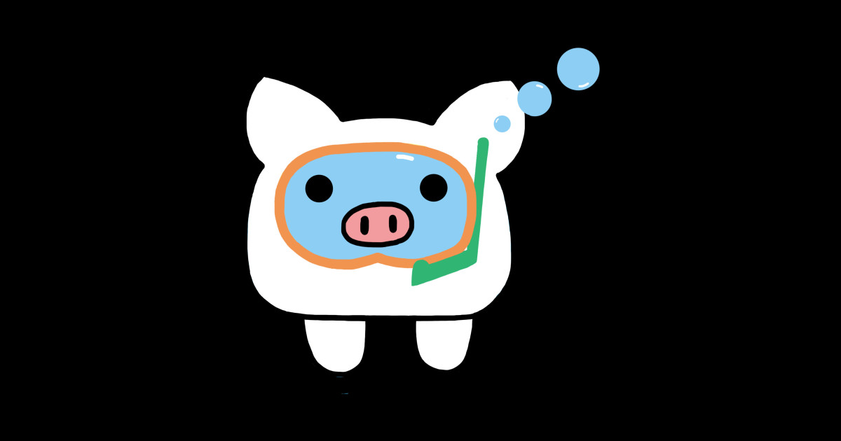 scuba diving pig - Scuba Diving - Magnet | TeePublic