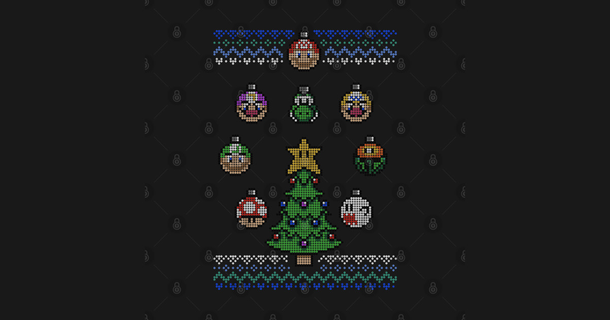 Iconic Retro Game Christmas Tree | Ugly Christmas Sweater - Ugly ...