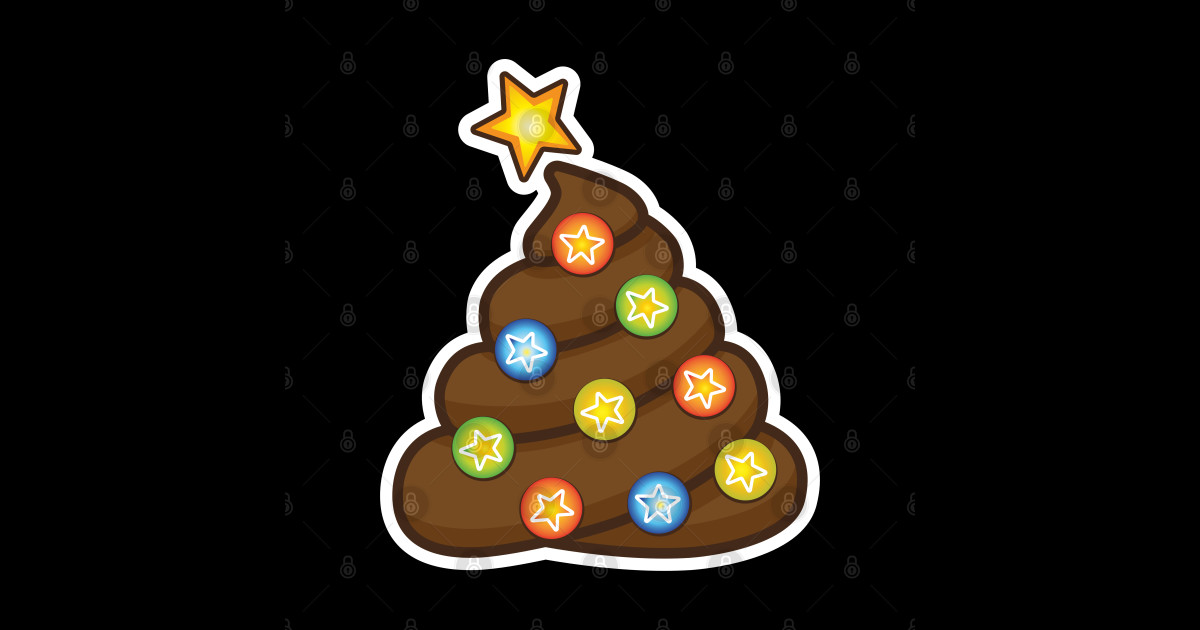 Poop Emoji Christmas Tree - Christmas - Sticker | TeePublic