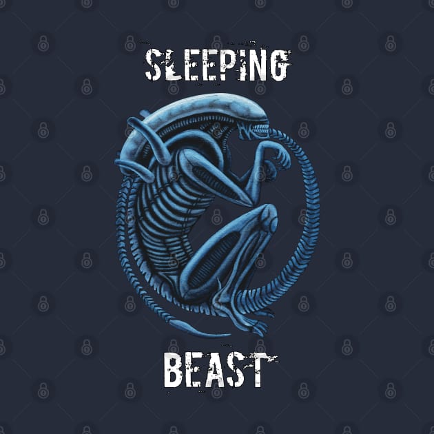 Sleeping Beast - Sleeping Xenomorph - T-Shirt | TeePublic