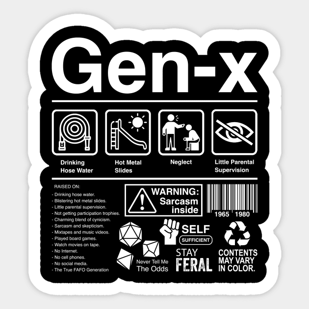 Gen X Label - Generation X - Sticker | TeePublic