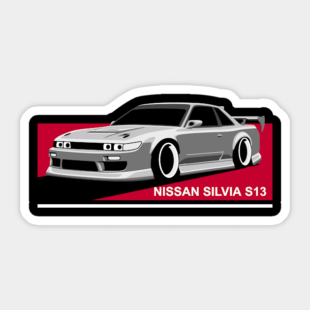 NISSAN SILVIA S13 - Nissan Silvia S13 - Sticker | TeePublic