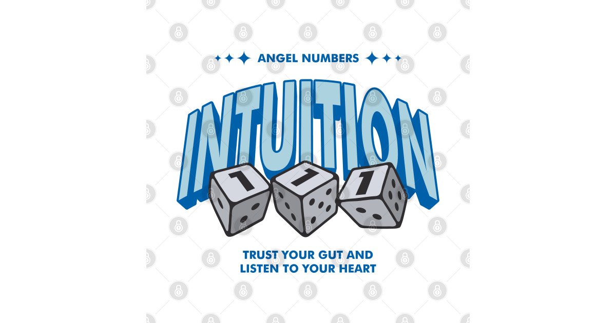 Angel Numbers 111 Intuition word lettering art - Lettering - T-Shirt ...