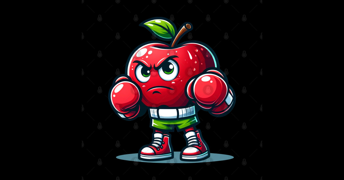 apple boxing - Boxing - Sticker | TeePublic