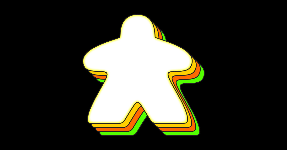 Colorful Board Game Meeple - Board Game Geek - Sticker | TeePublic
