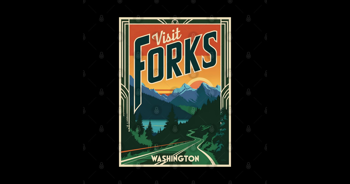 visit forks - Forks - Sticker | TeePublic