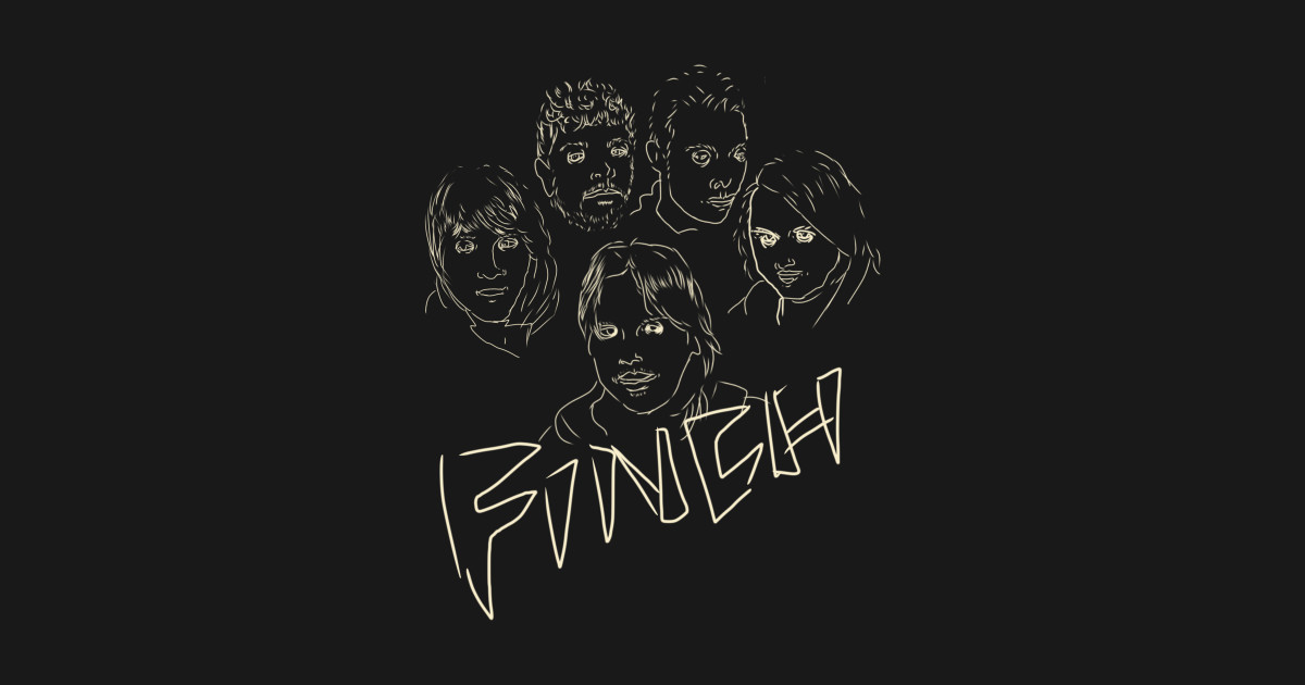 Finch//band silouette - Rock Band - T-Shirt | TeePublic