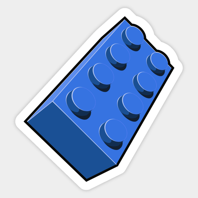 Lego Brick - Blue - Lego - Sticker | TeePublic