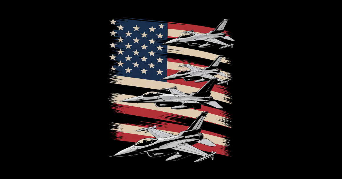 Patriotic USA Flag Fighter Jets 4th of July - Patriotic Usa Flag ...