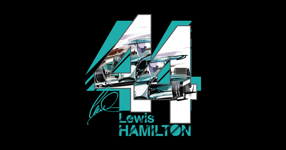 Lewis Hamilton 44 F1 Grand Prix Signature Logo Design - F1gp - Sticker ...