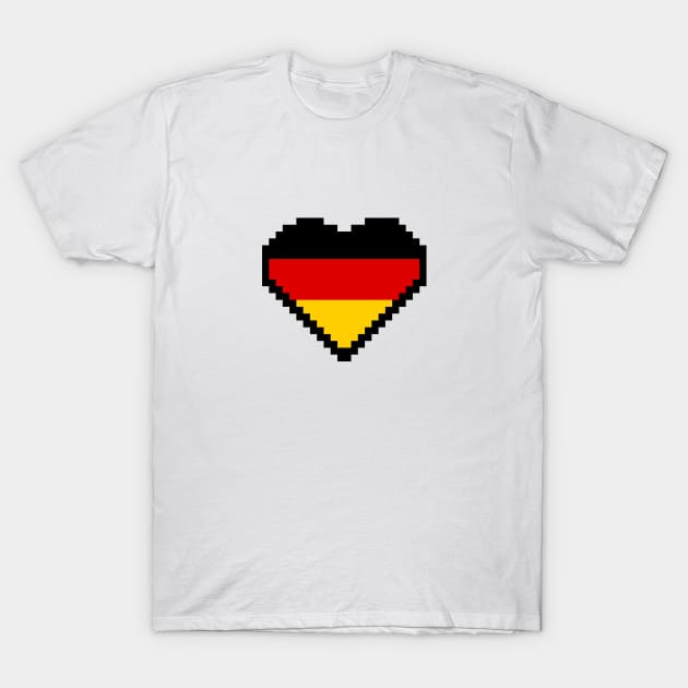 German Flag Pixel Art, Germany Flag pixel art - German - T-Shirt ...
