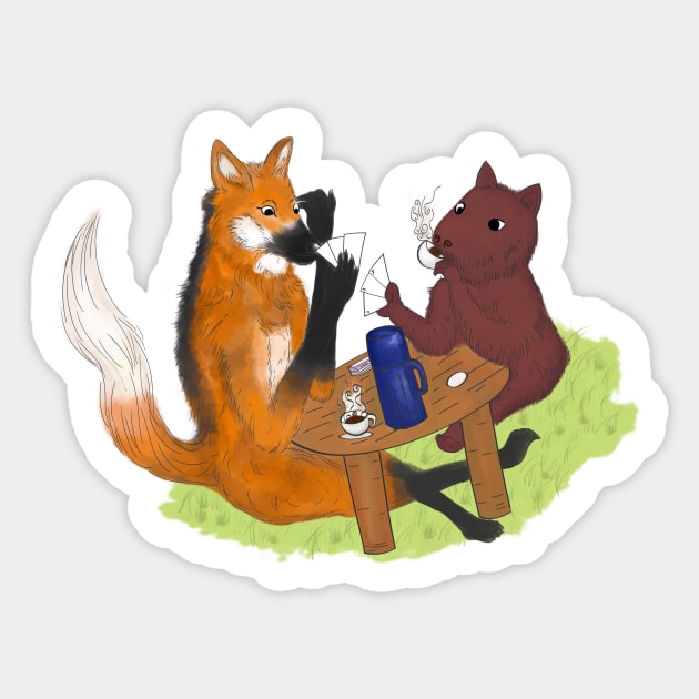 capybara and wolf - Capybara - Sticker | TeePublic