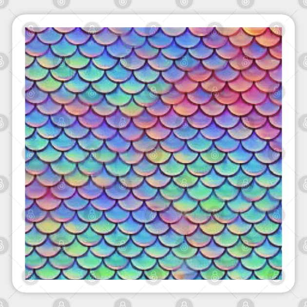 Iridescent Mermaid Scales - Iridescent Mermaid Scales - Sticker | TeePublic