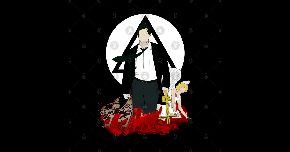 John Constantine Angel Gabriel Demon Art - Constantine - Sticker ...