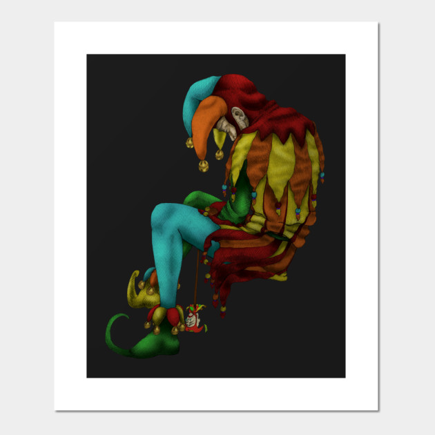 Sad Jester - Color - Jester - Posters and Art Prints | TeePublic