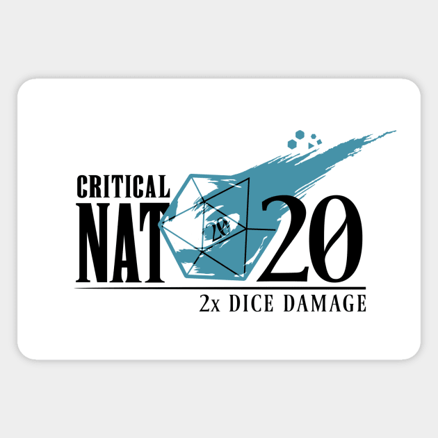 NAT 20 - D20 - Sticker | TeePublic