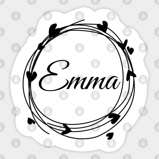Emma name cute design - Emma - Sticker | TeePublic