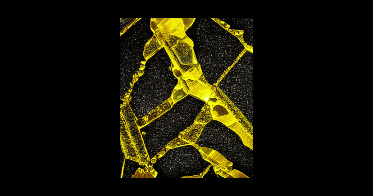 With pattern yellow & black, broken glass pattern, abstract - Pattern ...