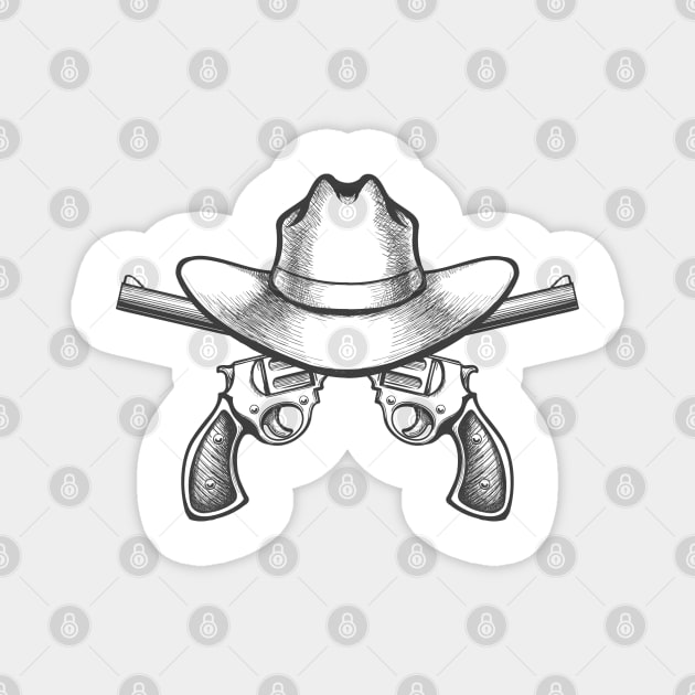 Revolvers with Cowboy Hat - Hat Cowboy Vector Revolver Vintage Gun ...