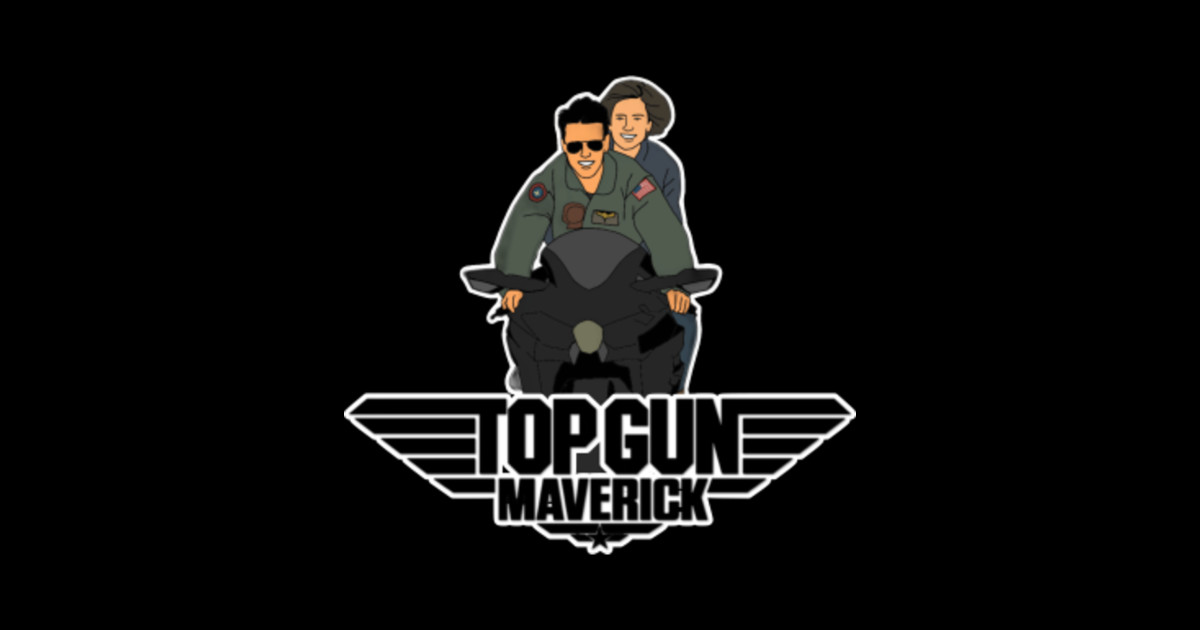 Top Gun Maverick Tom cruise design - Top Gun - Sticker | TeePublic
