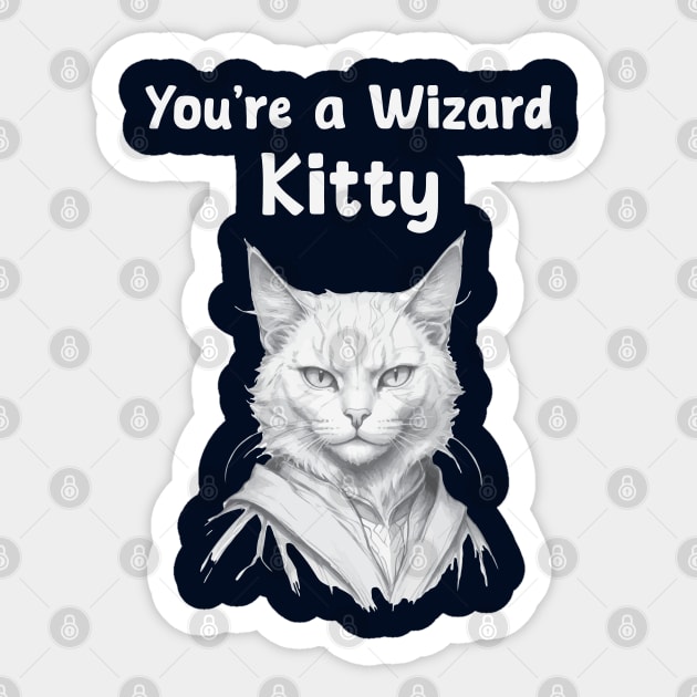 Wizard Cat meme - Wizard Cat - Sticker | TeePublic