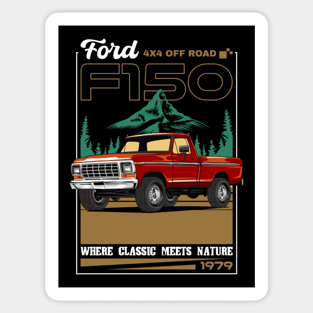 Retro F150 Pickup Car - Retro F150 Pickup Car - Sticker | TeePublic