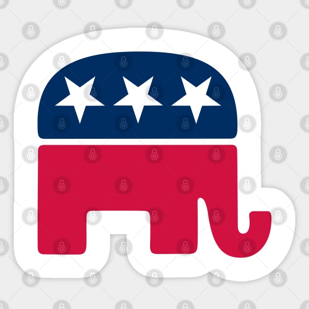 Republican Elephant Logo - Republican - Sticker | TeePublic
