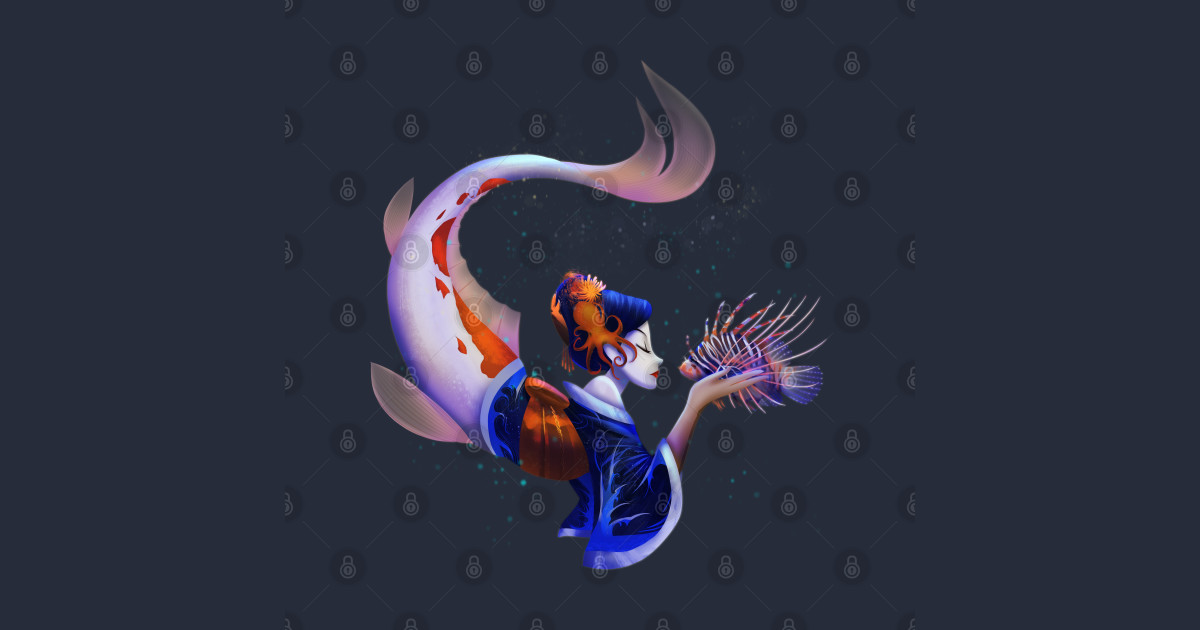Geisha Mermaid - Geisha Mermaid - T-Shirt | TeePublic