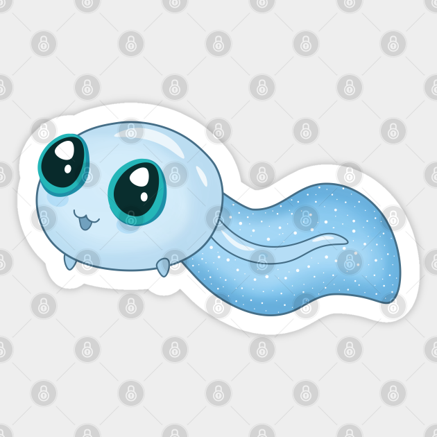 Funny blue tadpole - Frogs - Sticker | TeePublic