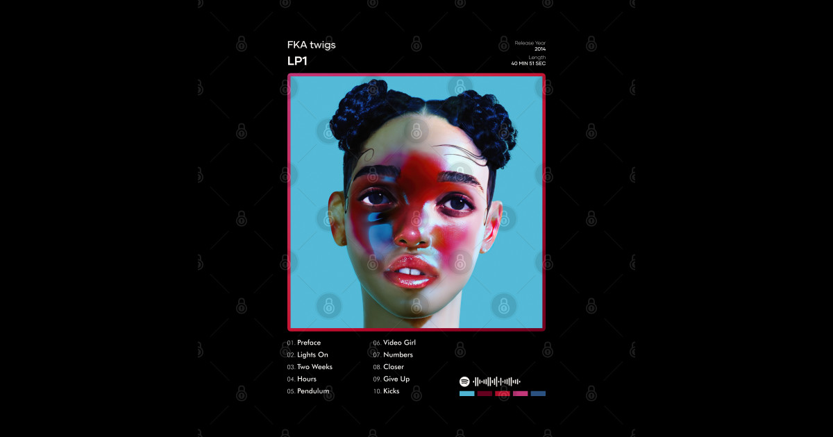 FKA twigs - LP1 Tracklist Album - Fka Twigs - Sticker | TeePublic