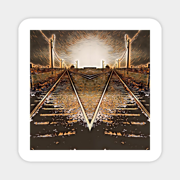 TRAIN TRACKS. DIVERGENT VIEW.... INFINITE POSSIBILITIES ...